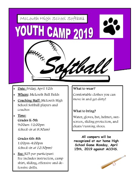 USD342 - Youth Softball Camp